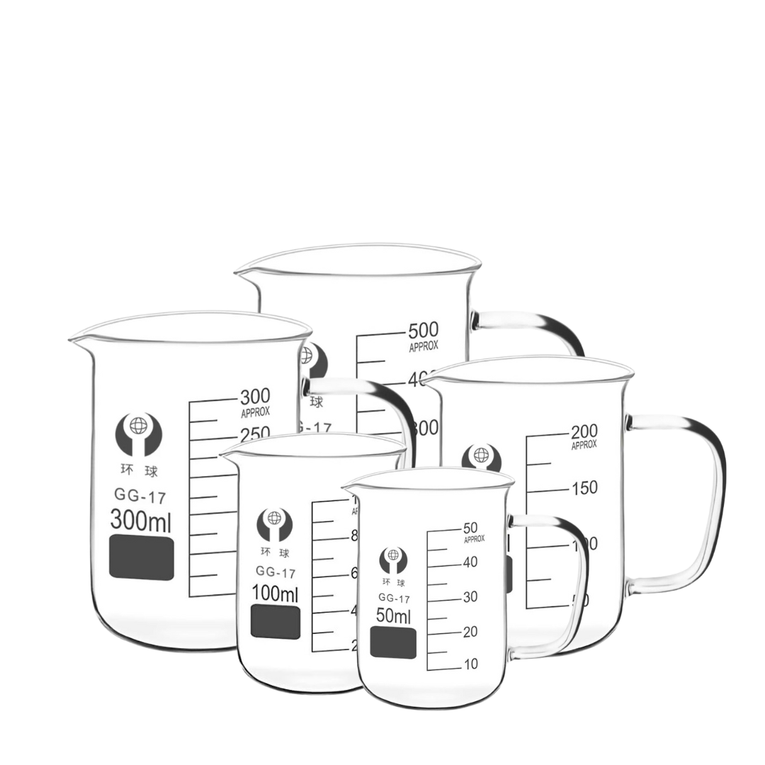 50ml / 100ml / 200ml / 300ml / 500ml Glass beaker with handle 帶柄燒杯 ...